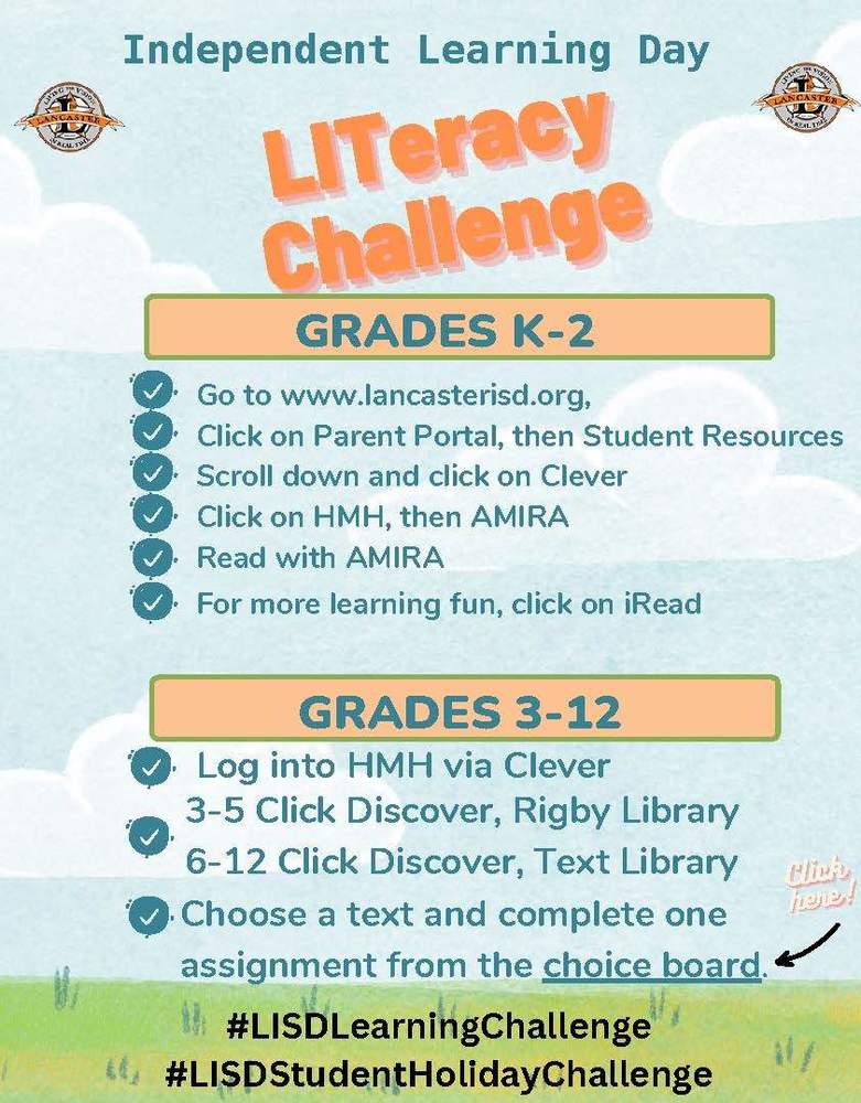 Lancaster ISD Independent Learning Day Challenge | West Main Elementary